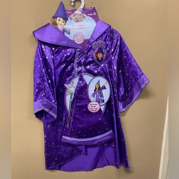 Costumes | Sofia The First Disney Magic Spells Robe Wand Purple ...